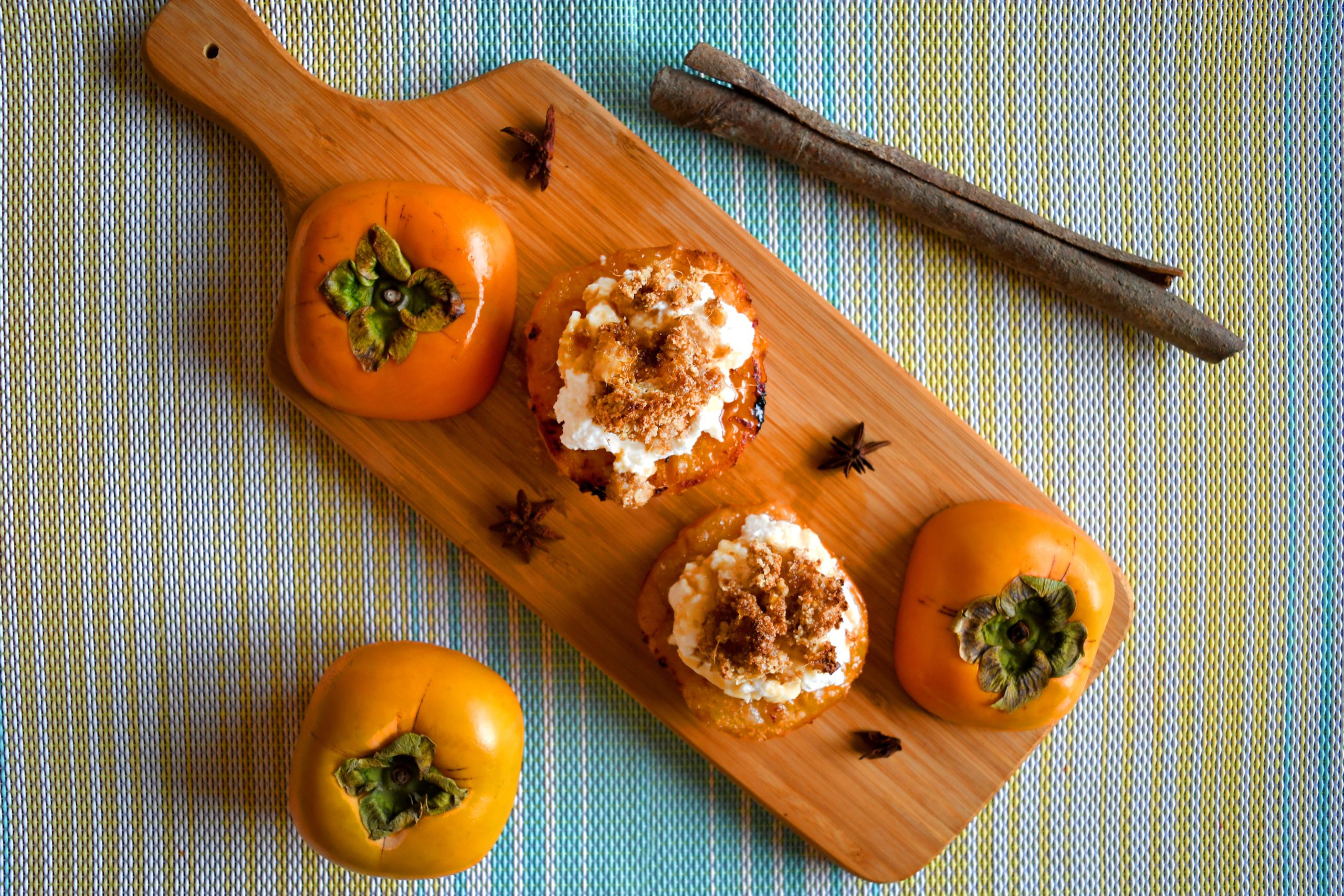 Ginger & Honey Glazed Roasted Persimmon - Eat with Meraki