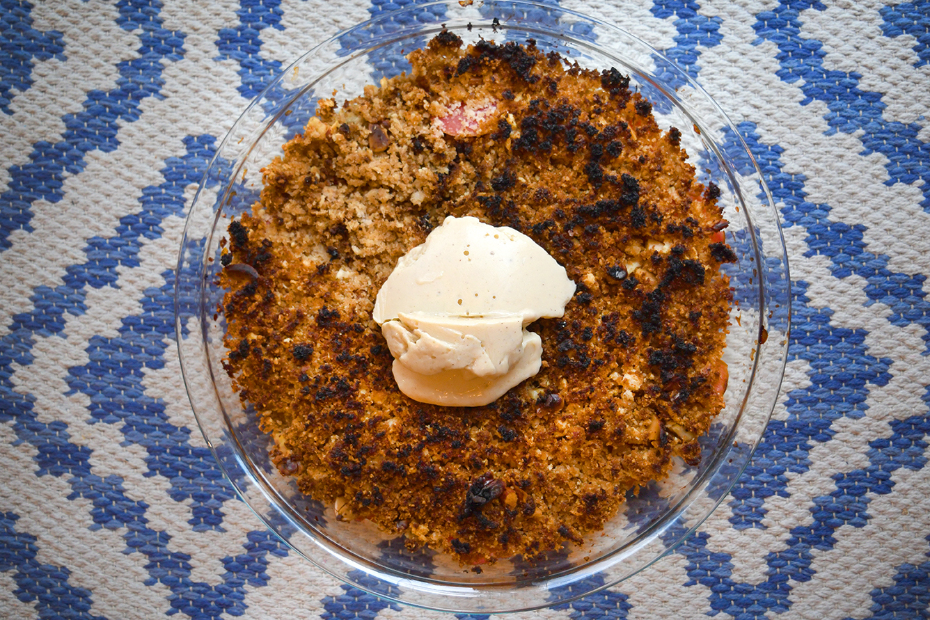 Okara Crumble with "Nice" Cream - Eat with Meraki